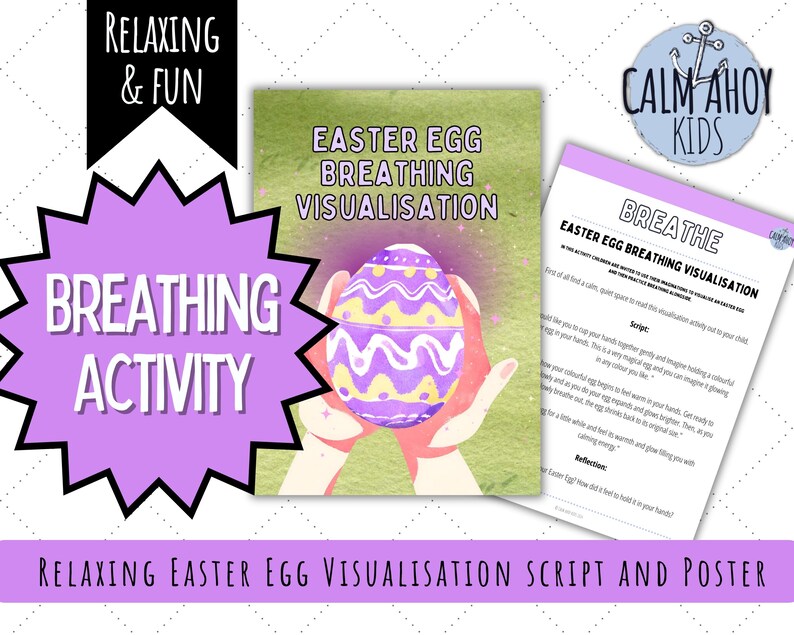 Easter Egg Mindful Breathing Printable Activity Kit for Kids | Tracing ...