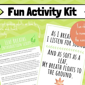 Kids Printable Relaxation Activity Leaf Breaths a Mindful - Etsy New ...