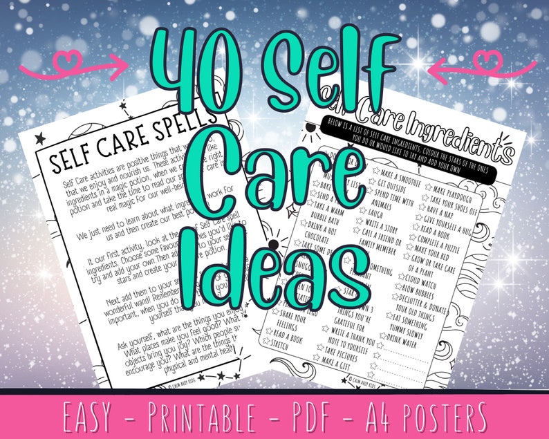 Self Care Printable Activity for Kids | Self Care Spells Well-being ...