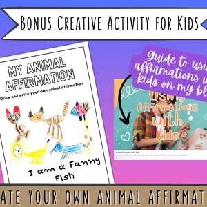 Alphabet Animal Affirmations Printable Colouring Book and Poster for ...