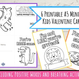 Valentine's Day Card Mindfulness Craft Activity for Kids, Printable ...