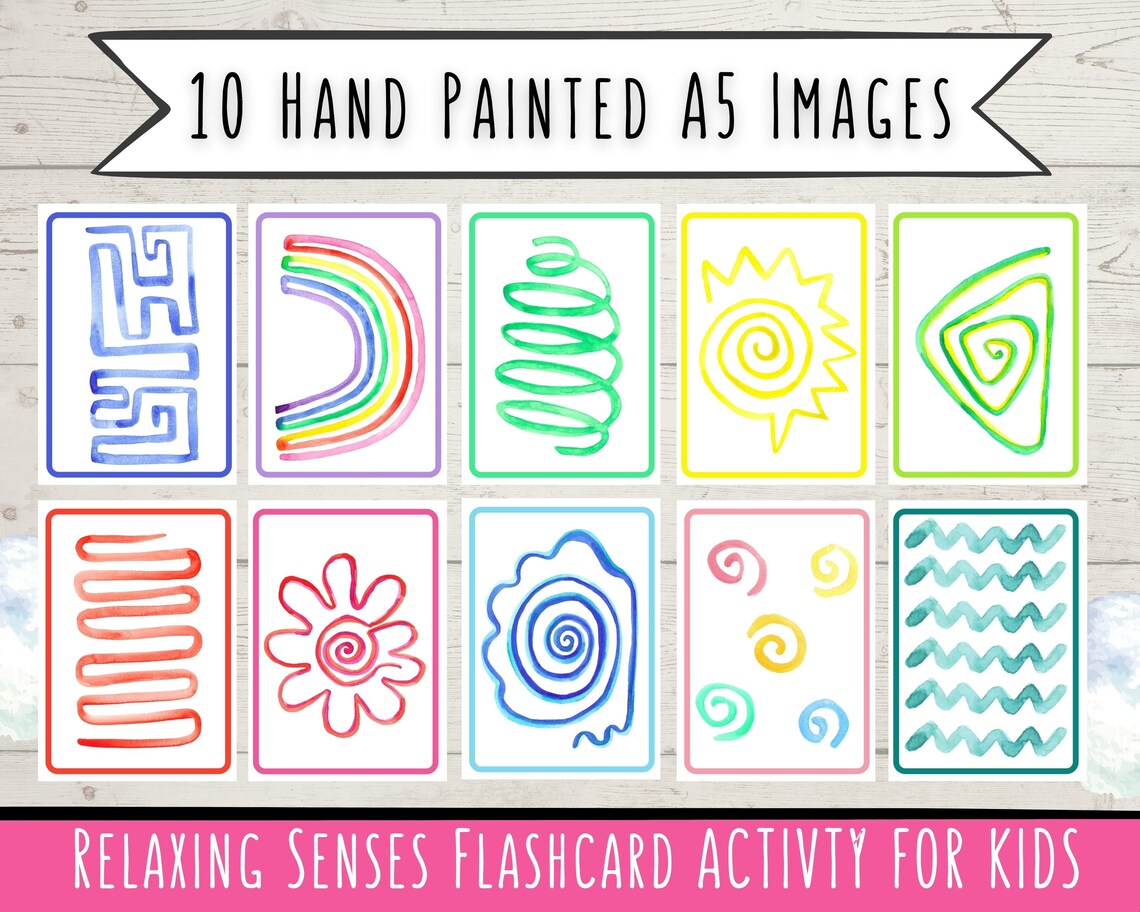 Kids Calming Tracing Cards Mindfulness Printable Coping Strategy for ...