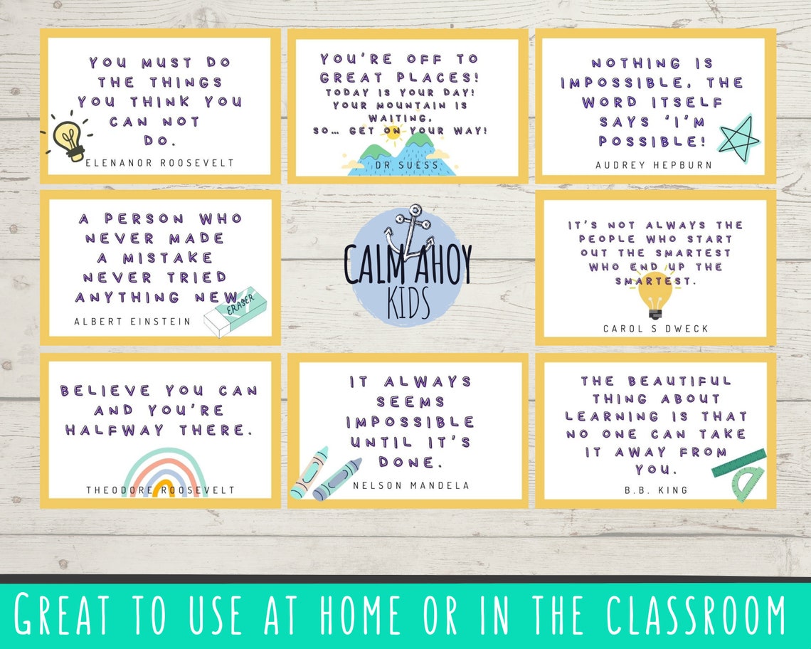 Printable Positive Affirmation Cards for Kids: Back to School Lunch ...