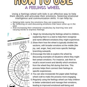 My Feelings Wheel and Emotions List | Printable Creative Wellbeing ...
