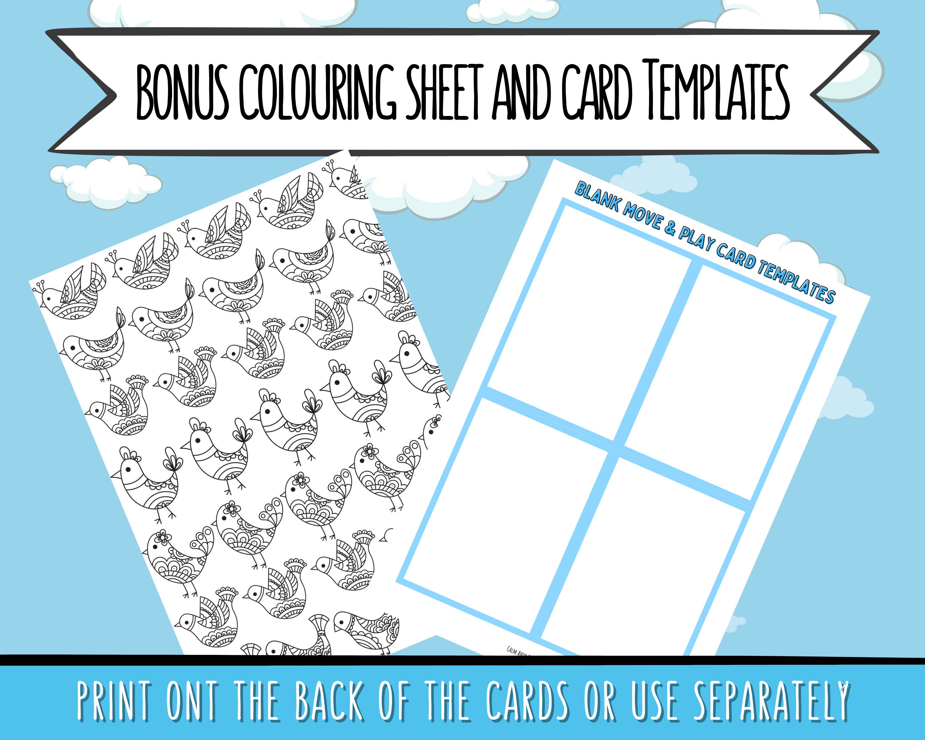 Bird Themed Move and Play Games and Cards | Kids Party Printable ...