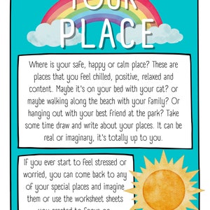 Happy Place Visualisation Worksheets for Kids | SEL 5 Senses Reflection ...