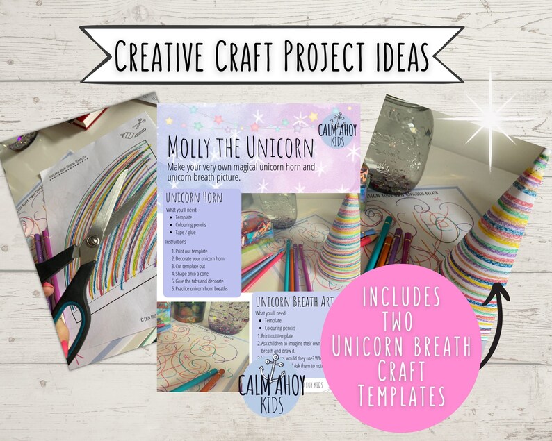Unicorn Story and Breathing Activity for Kids | Mindfulness Printable ...