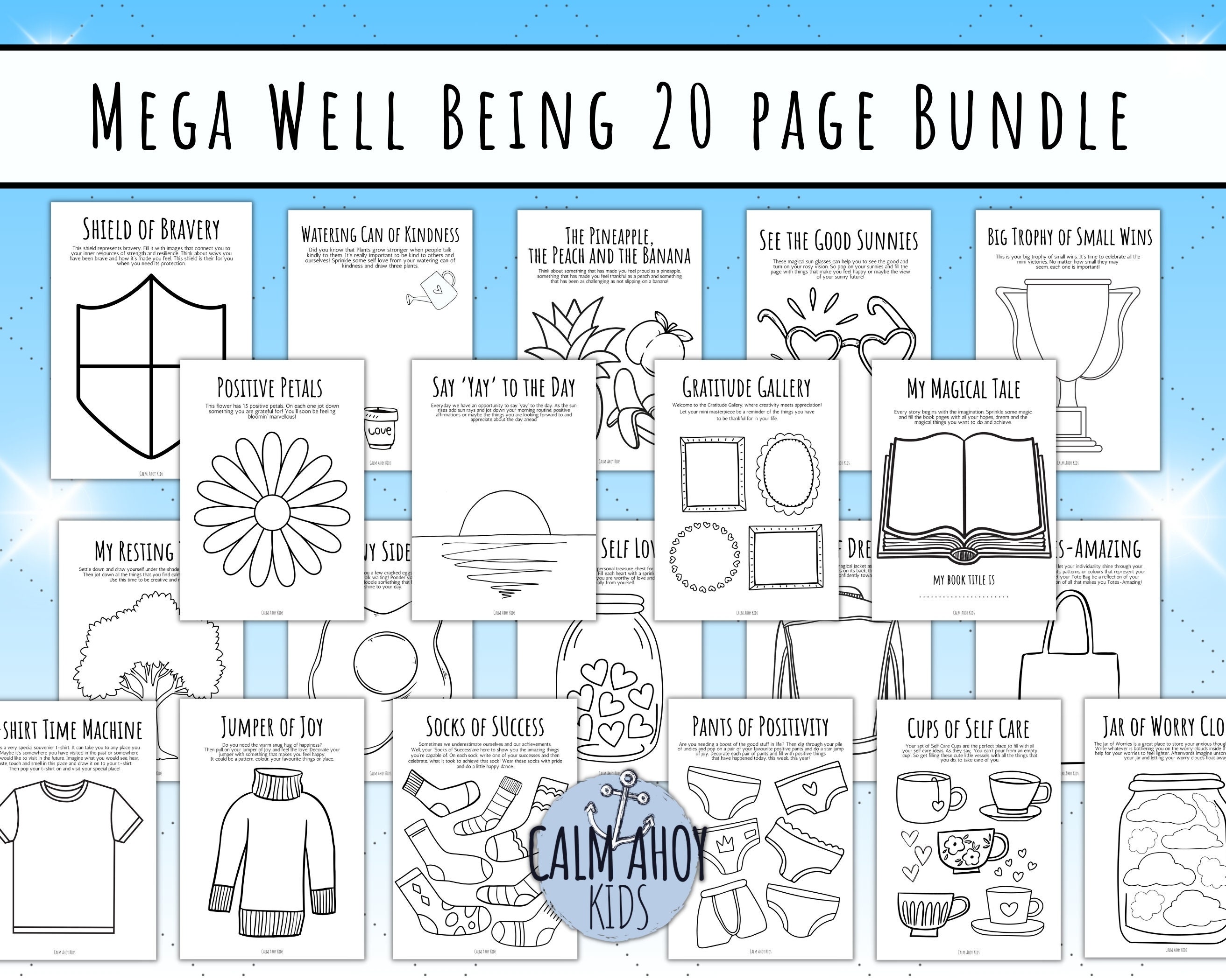 Worry Clouds Jar: Kids Feelings Activity (PDF Printable) - Etsy