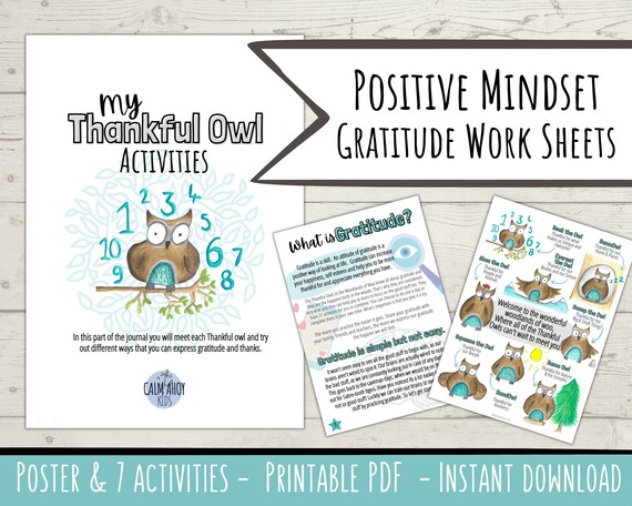 Printable Gratitude Worksheets for Kids Positive Self Esteem | Etsy