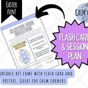 Easter Egg Mindful Breathing Printable Activity Kit for Kids | Tracing ...