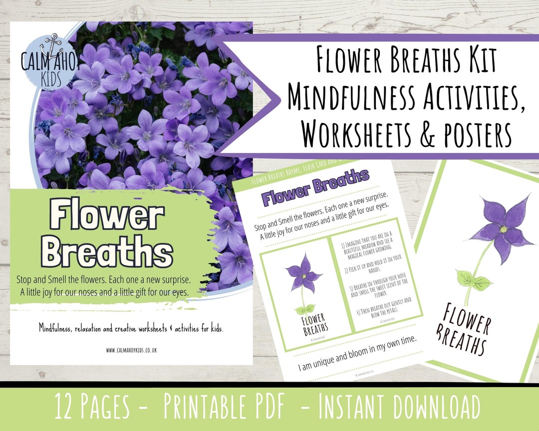 Kids Flower Breathing Activity | Wellbeing Mental Health Printable ...