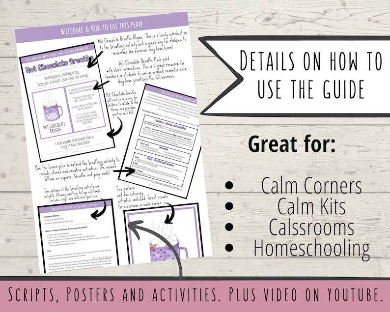 Kids Printable Relaxation Activity, Hot Chocolate Breaths a Mindful ...