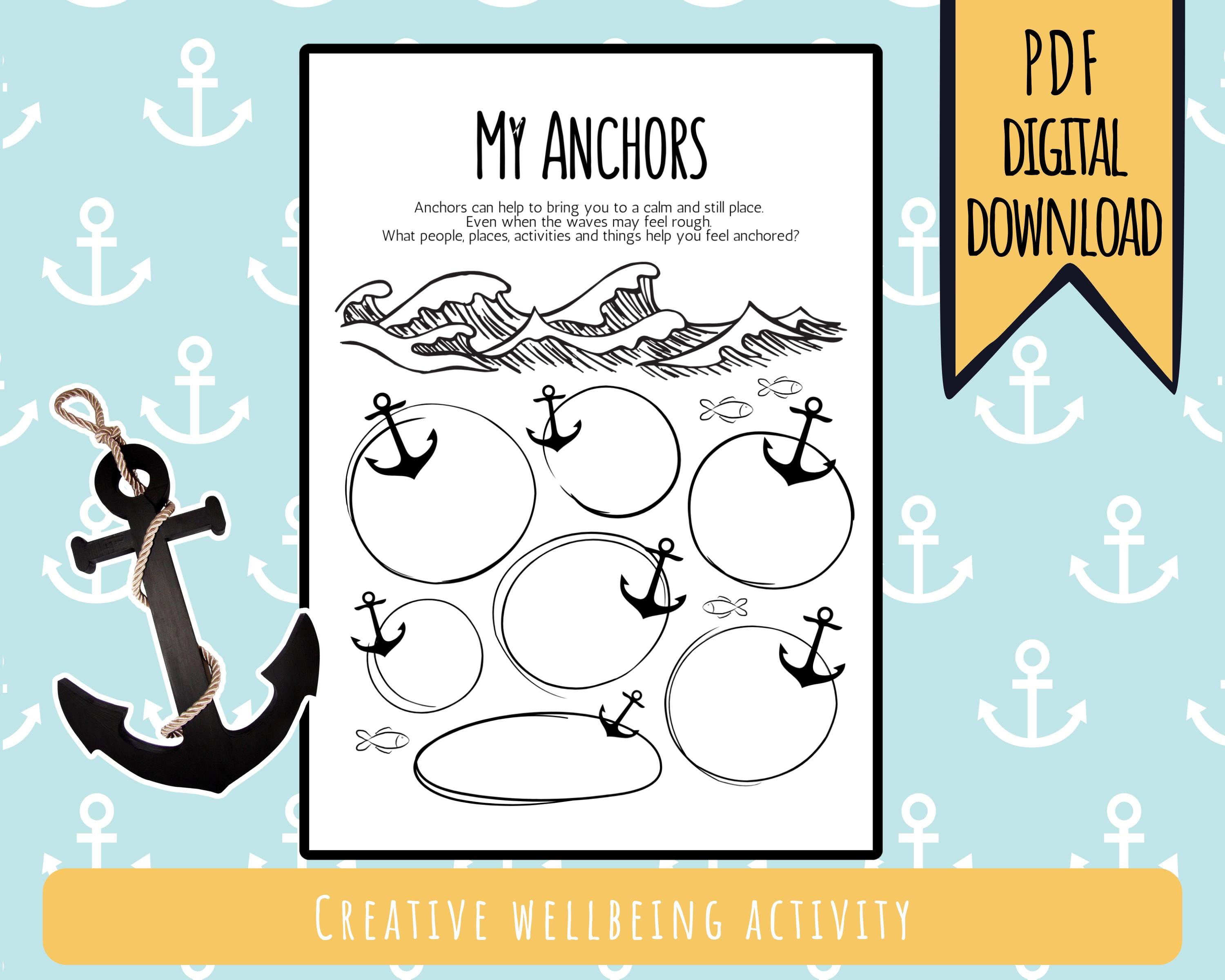 My Anchors Creative Wellbeing Worksheet: Mindfulness for Kids (PDF ...