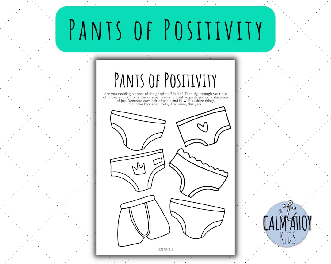 Pants of Positivity Positive Thinking Mental Health Well Being ...