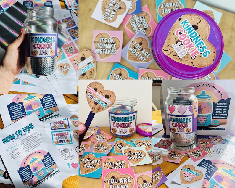 Kindness Cookie Jar DIY Craft: Printable Affirmation Cards (PDF) - Etsy