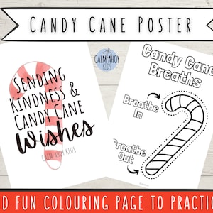 Christmas Mindfulness Activity for Kids, Candy Cane Breaths Breathing ...