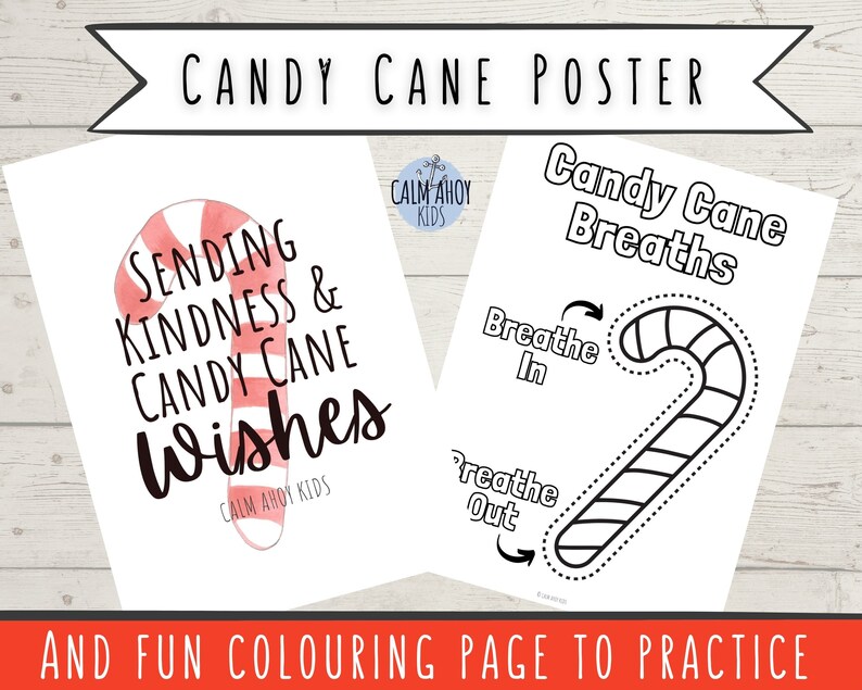 Christmas Mindfulness Activity: Candy Cane Breaths Printable (PDF) - Etsy