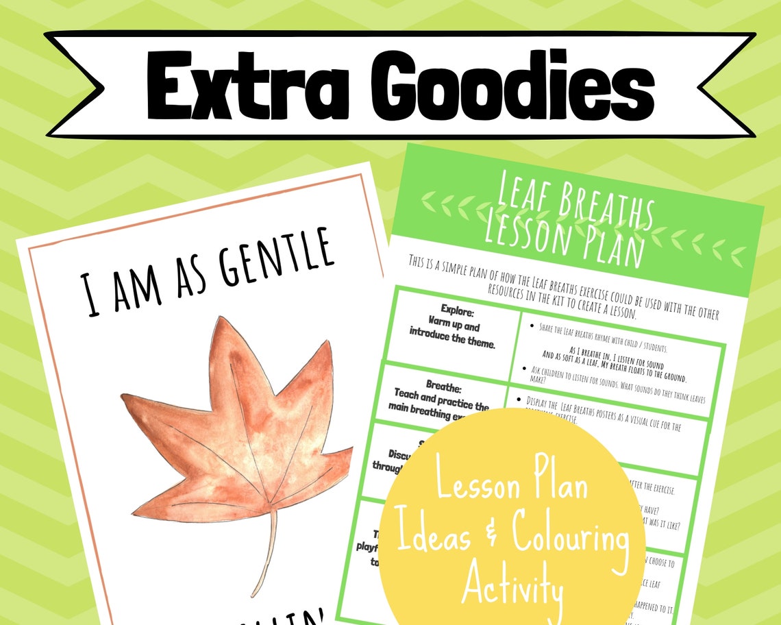 Kids Printable Relaxation Activity Leaf Breaths a Mindful - Etsy New ...