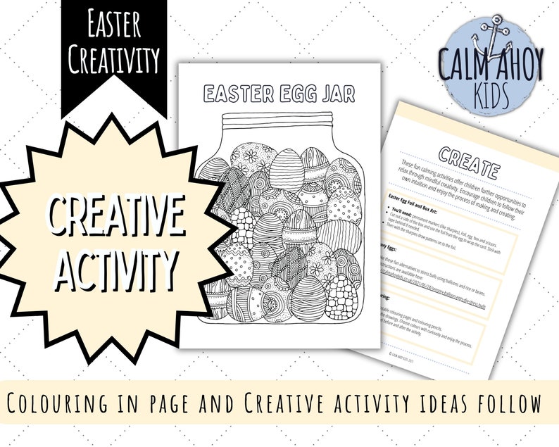 Easter Egg Mindful Breathing Printable Activity Kit for Kids | Tracing ...
