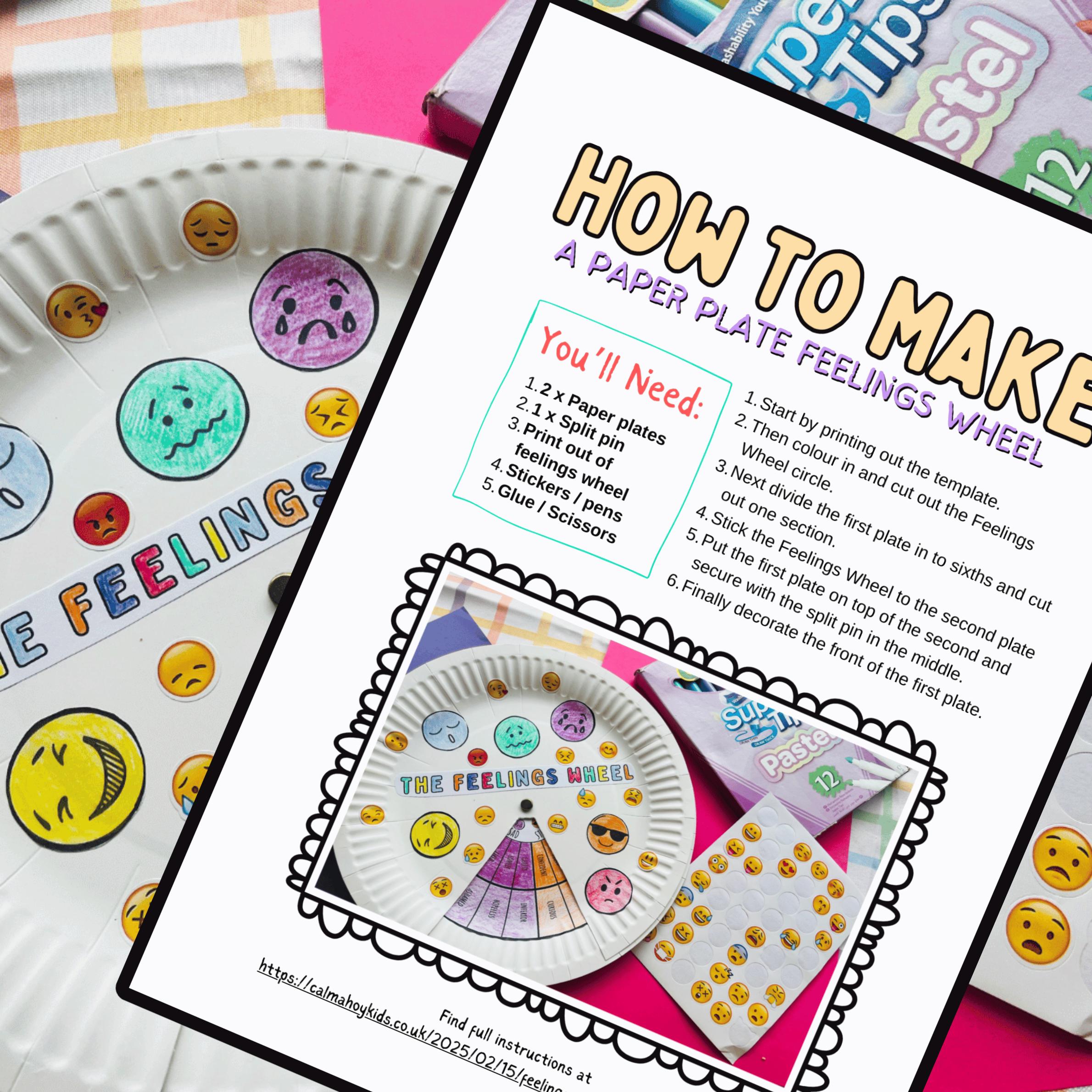 My Feelings Wheel and Emotions List | Printable Creative Wellbeing ...