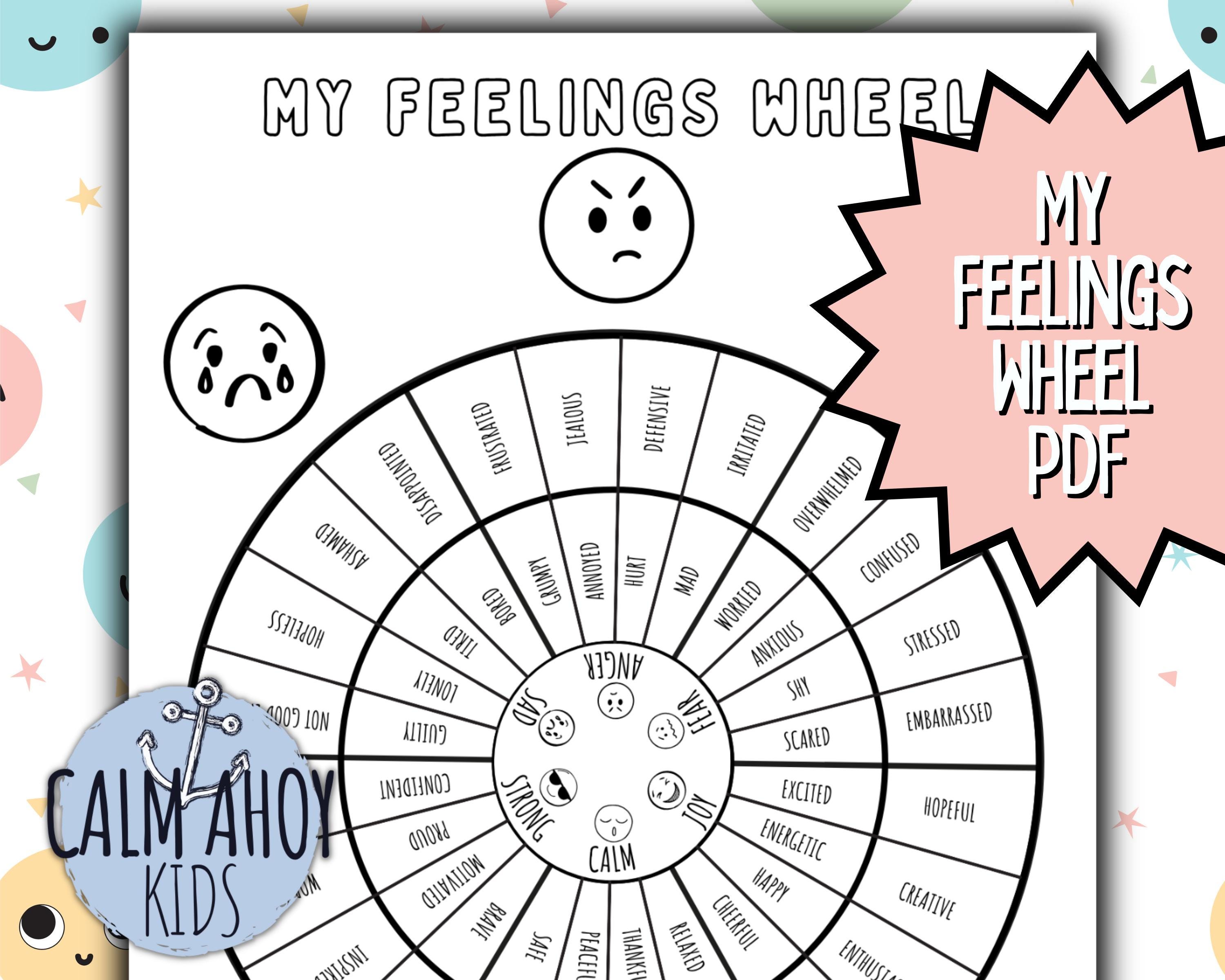 My Feelings Wheel and Emotions List | Printable Creative Wellbeing ...