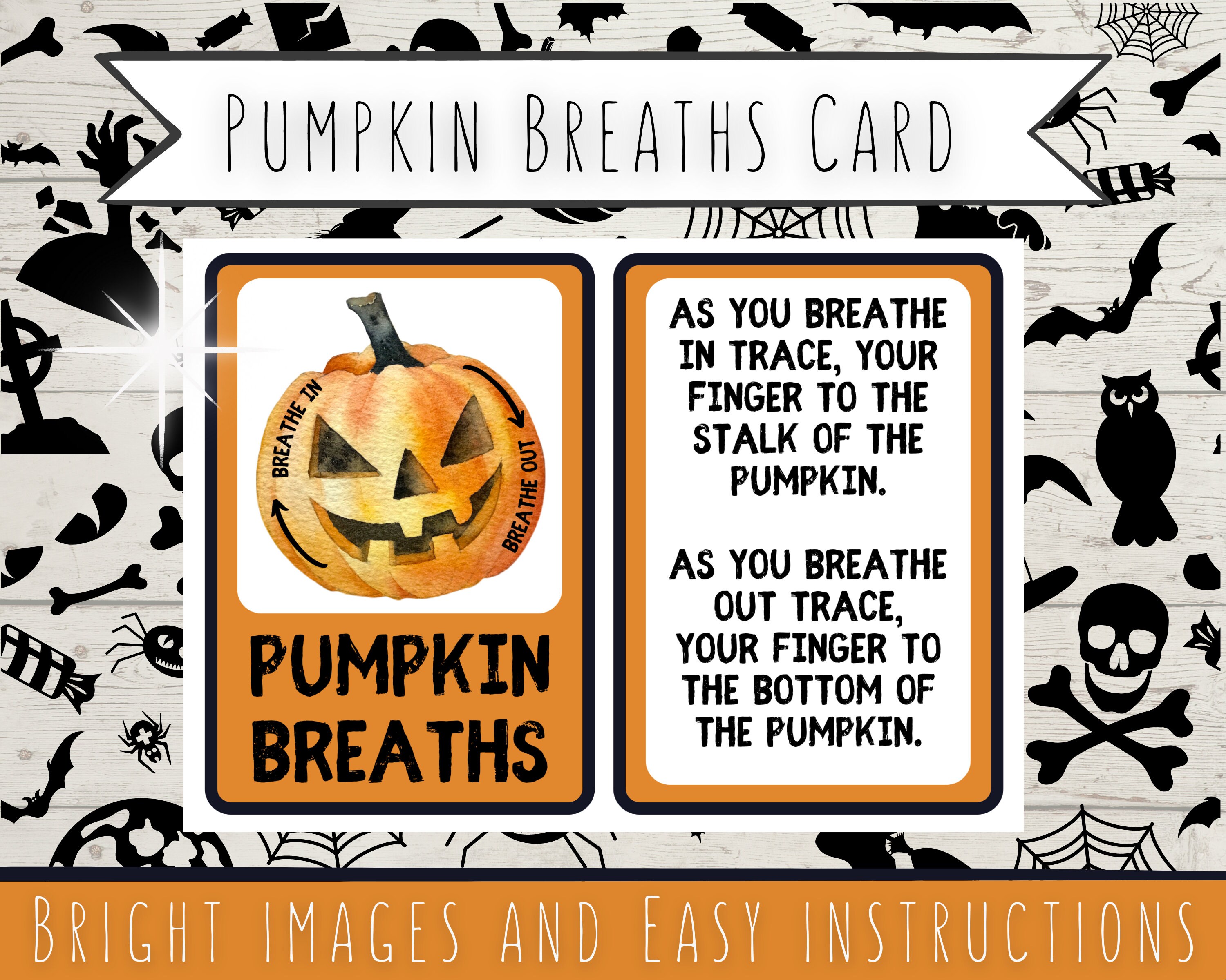 Halloween Breathing Activities for Kids | Printable Spooky Pumpkin ...