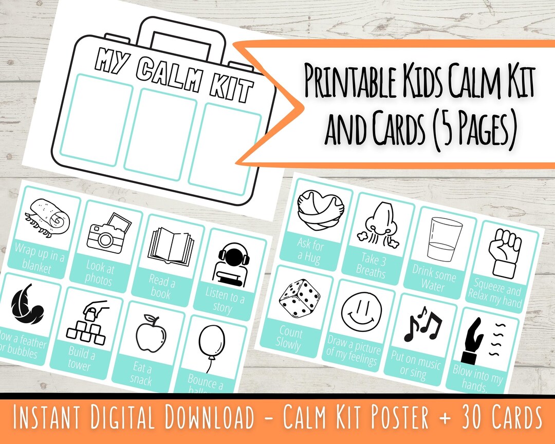 Kids Calm Kit Poster and Cards, Coping Strategies (digital Download) - Etsy