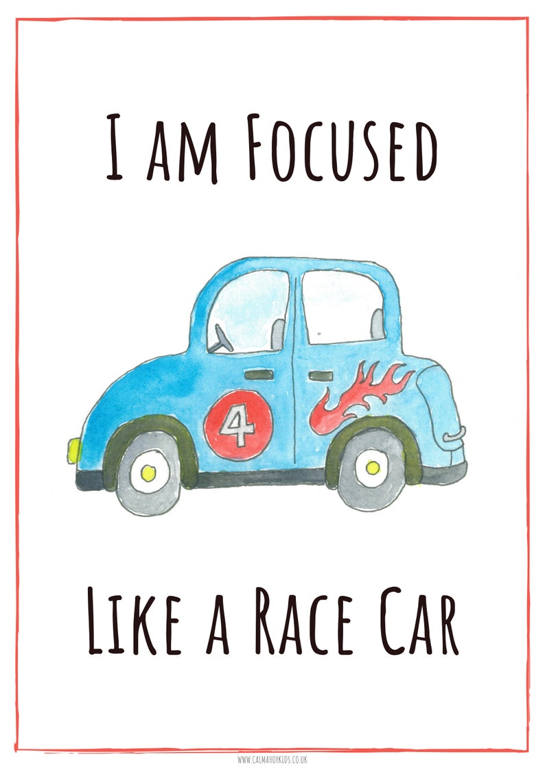 Race Track Breaths Poster: Kids Mindful Breathing Exercise (printable ...