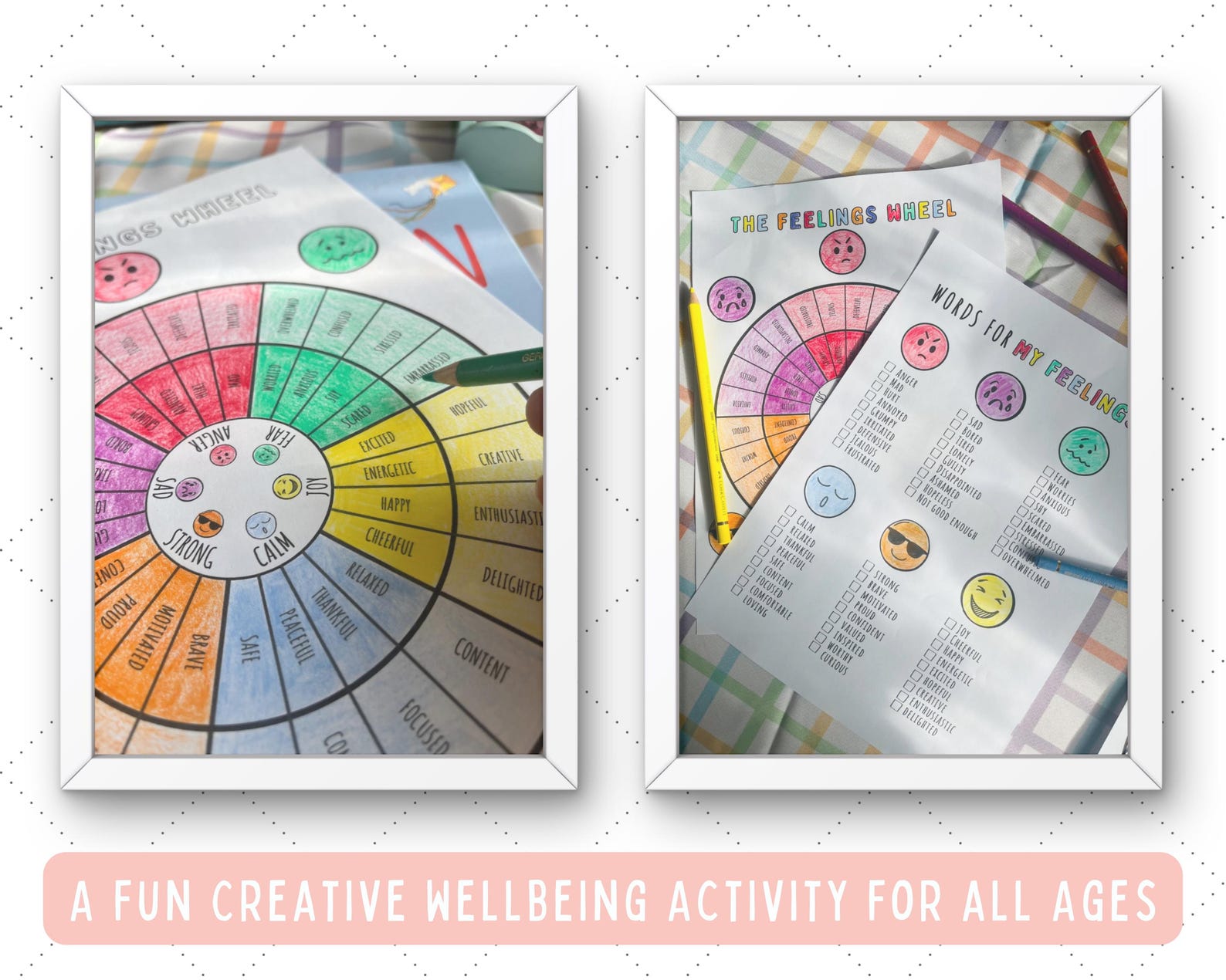 My Feelings Wheel and Emotions List | Printable Creative Wellbeing ...