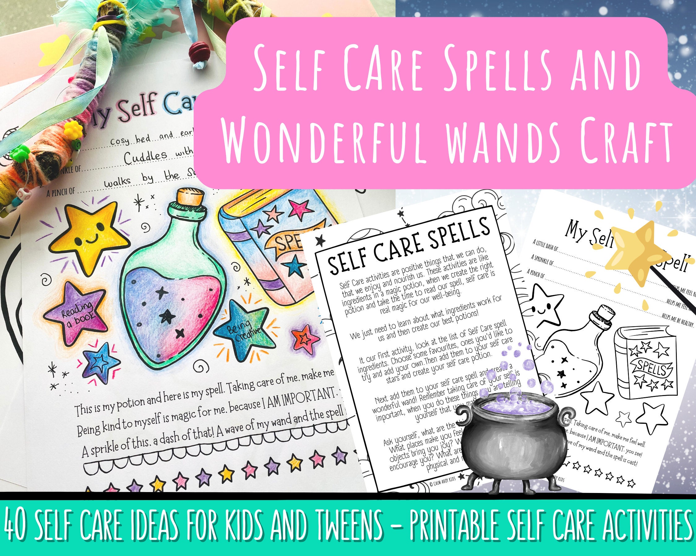 Self Care Printable Activity for Kids | Self Care Spells Well-being ...