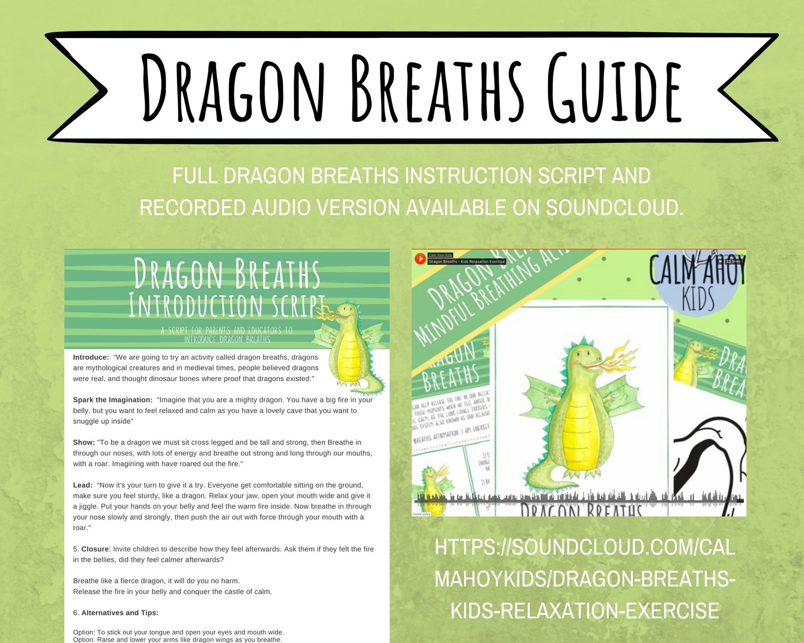 Kids Printable Relaxation Activity, Dragon Breaths a Mindful Breathing ...
