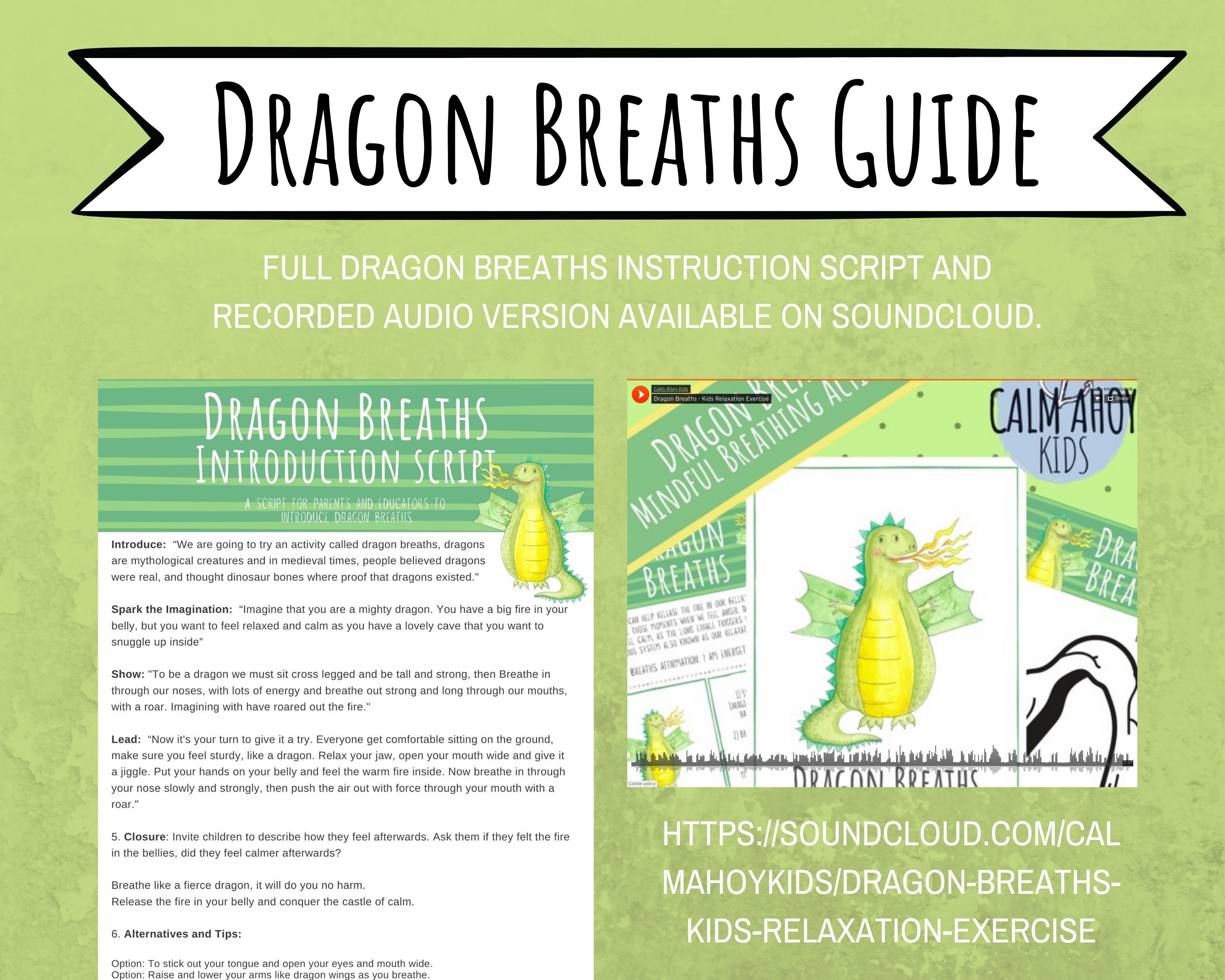 Kids Printable Relaxation Activity Dragon Breaths a Mindful - Etsy Canada