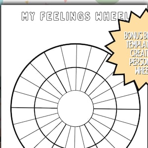 Feelings Wheel & Emotions List: Printable Wellbeing Activity (PDF ...