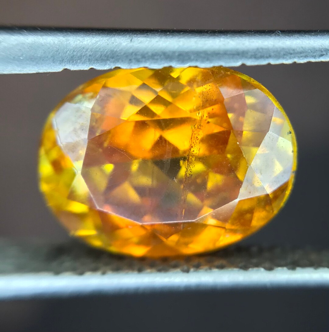 3.14 Ct Faceted Sphalerite -oval Cut - Mexico Gemstone - Etsy UK