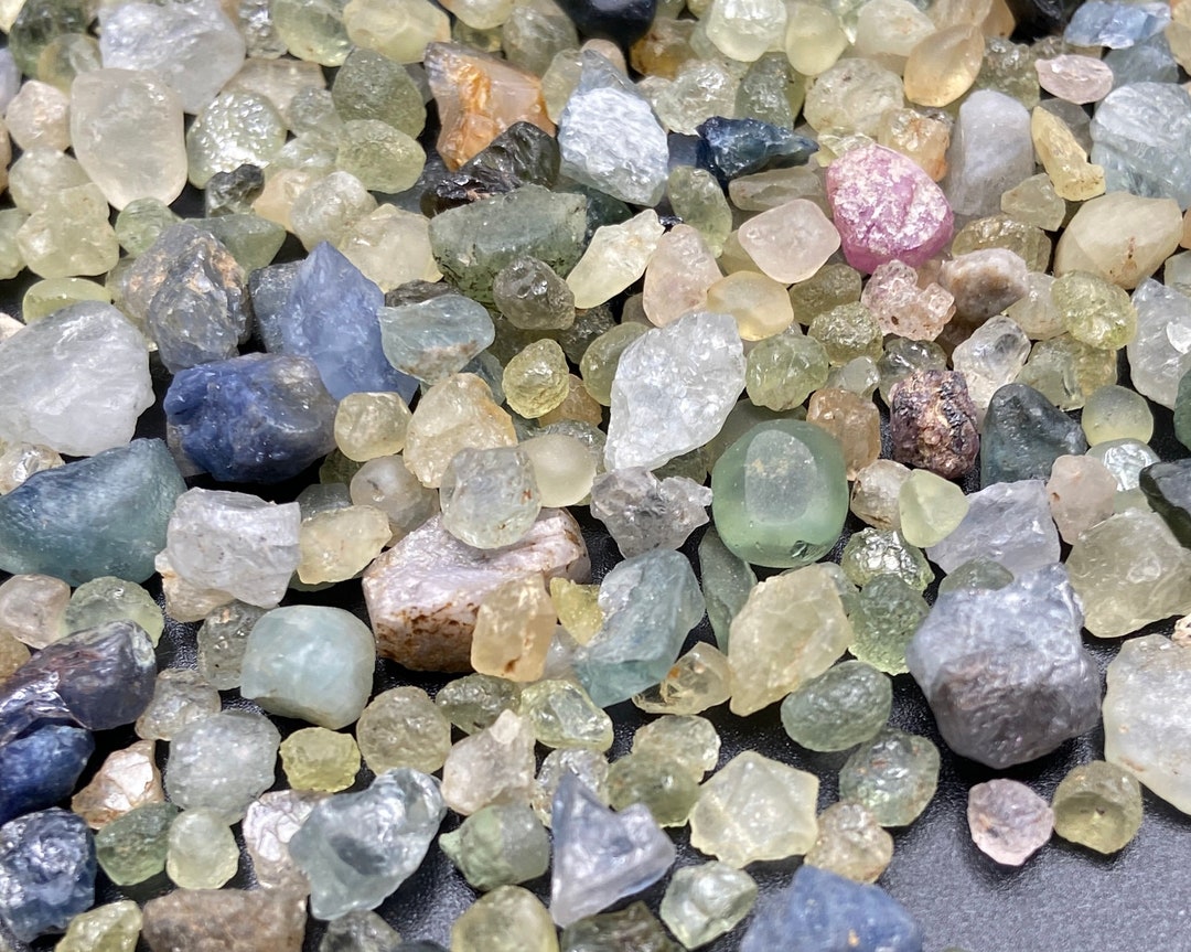 5 Carats of Rough Montana Sapphires Scooped From Lot - Unheated ...