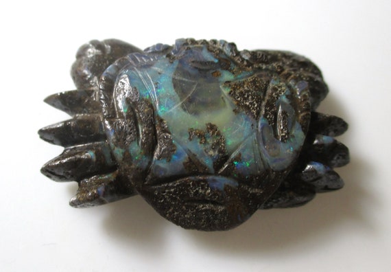 Boulder Opal Crab Carving 38 Carat Australia - Etsy