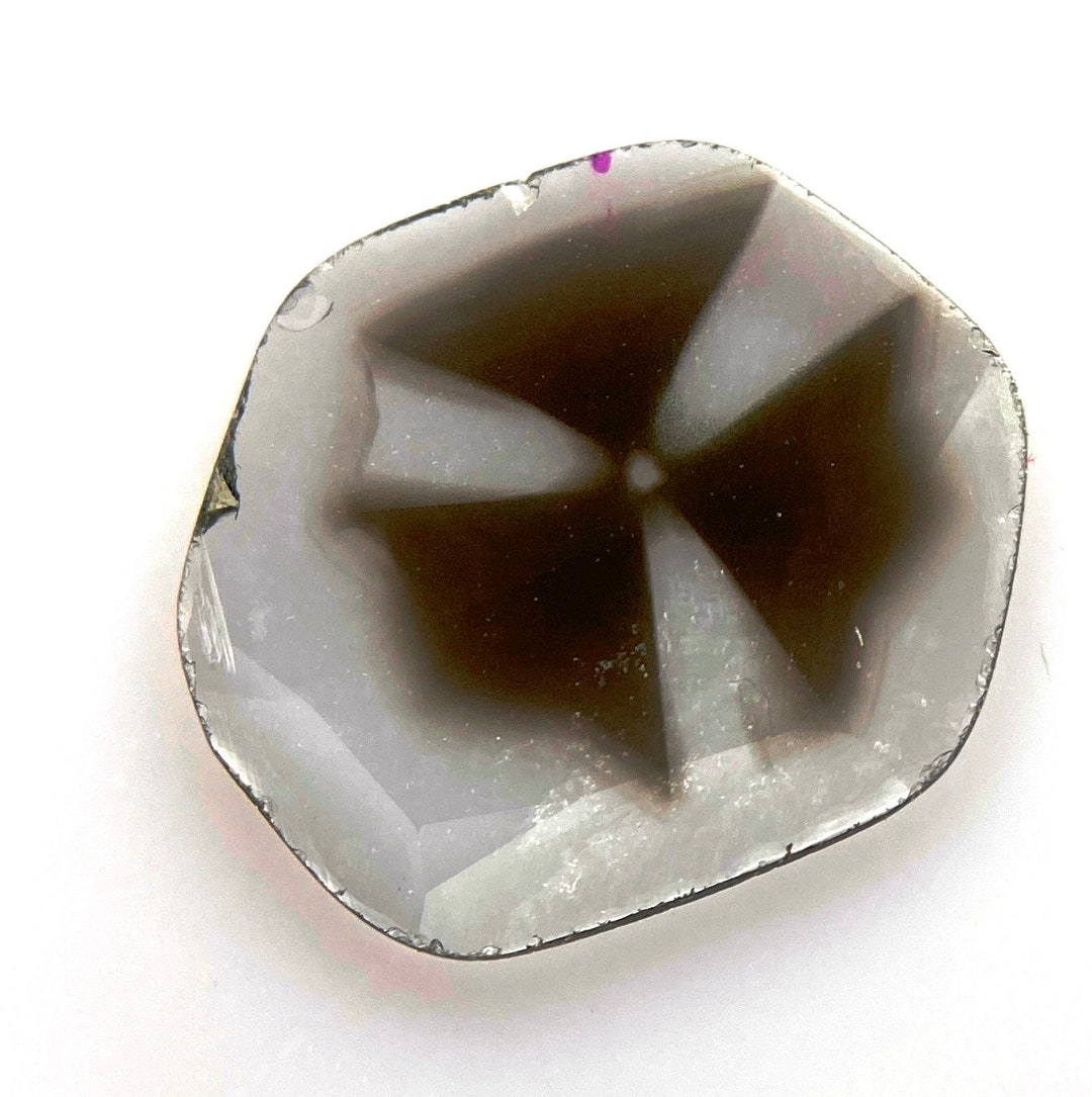 Rare 0.28 Carat Trapiche Diamond Slice - Natural Diamond Radiation ...