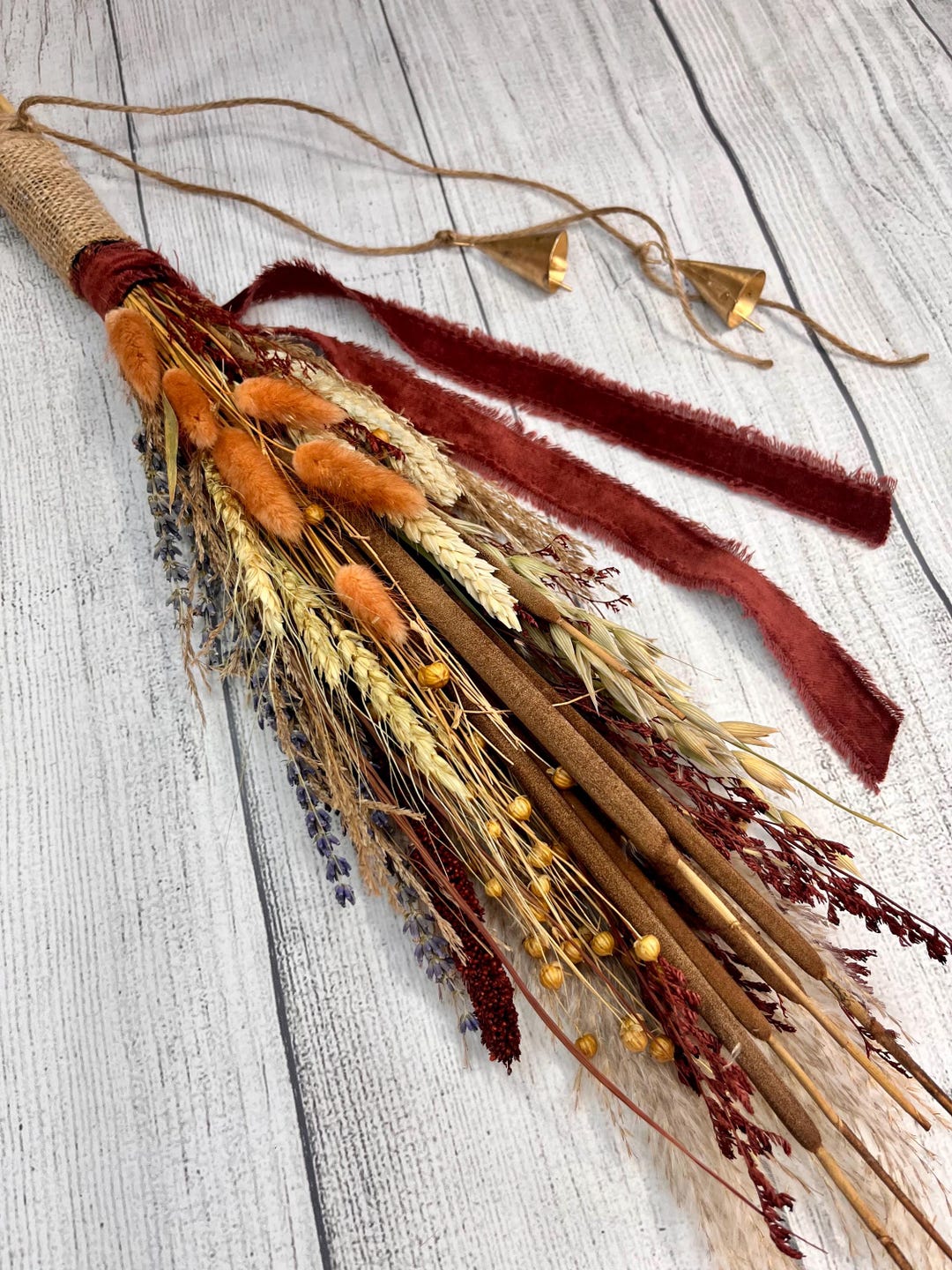 Floral Witch Broom, Harvest Besom, Floral Wall Decor, Altar Besom, Protection Besom Broom, Dried ...