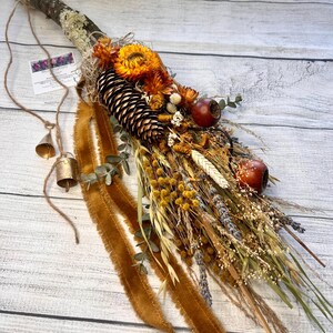 Floral Witch Broom, Woodland Besom, Floral Wall Decor, Altar Besom, Protection Besom Broom, - Etsy