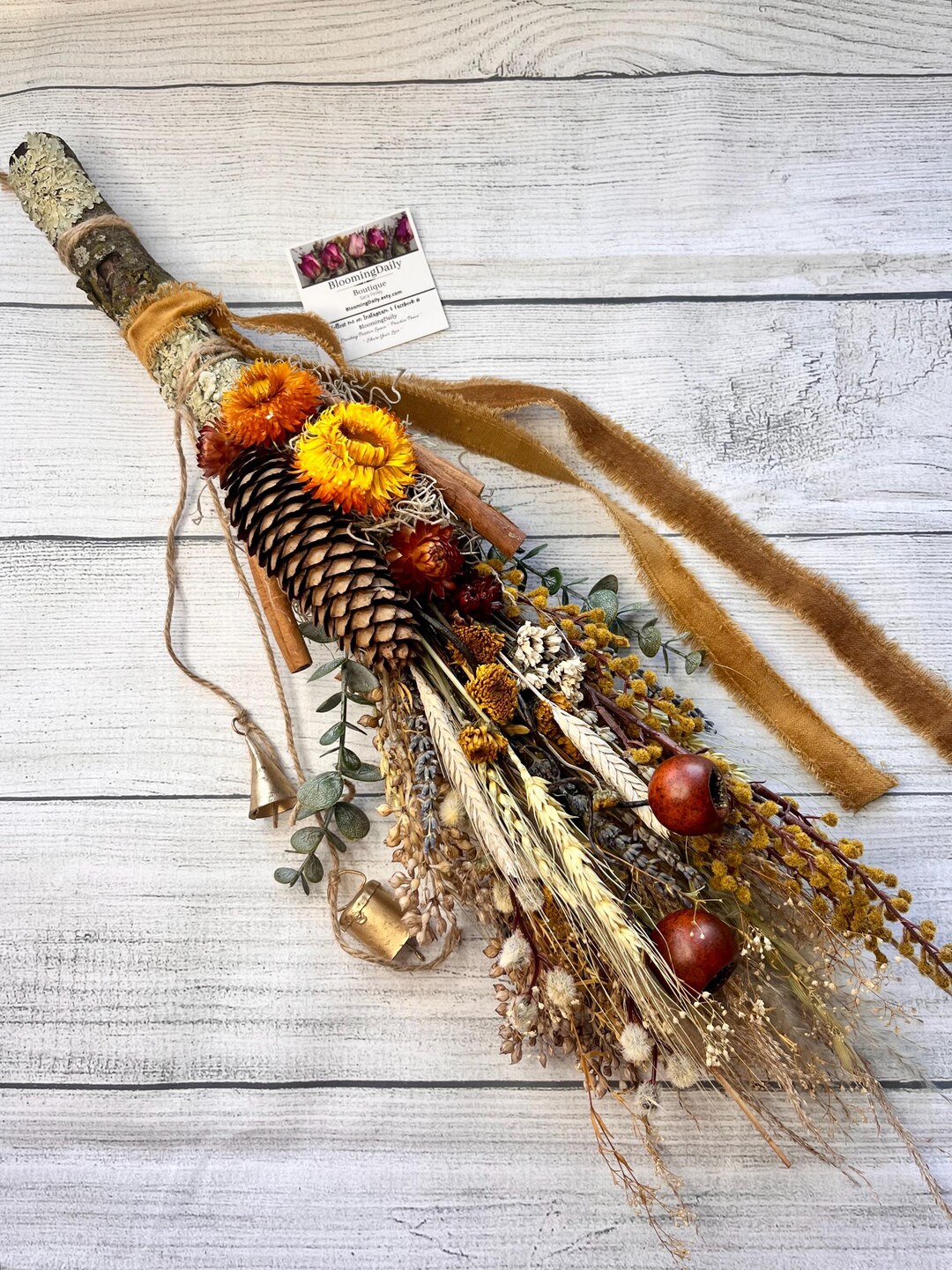 Floral Witch Broom, Woodland Besom, Floral Wall Decor, Altar Besom, Protection Besom Broom, - Etsy