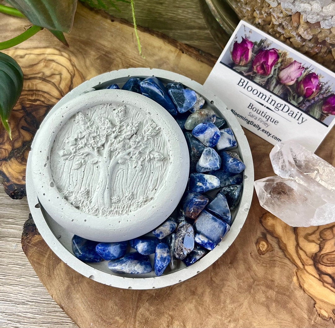 Concrete Room Diffuser W/ Crystals, Passive Diffuser, Aromatherapy Room ...