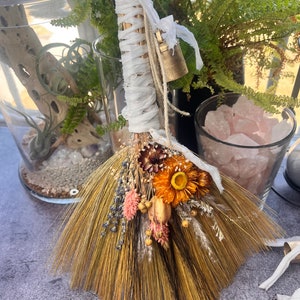 Floral Witch Broom, Harvest Besom, Floral Wall Decor, Altar Besom, Protection Besom Broom, - Etsy