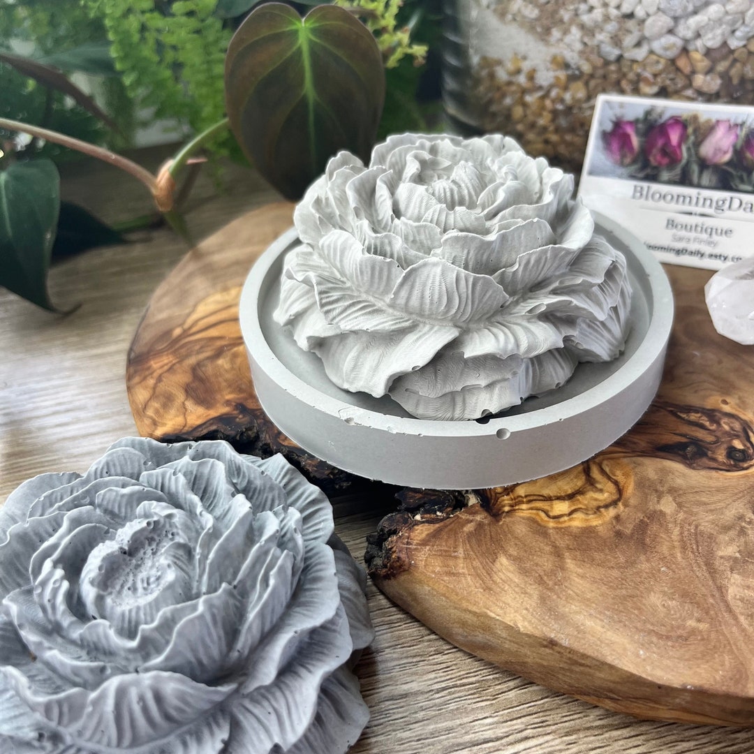 Concrete Peony Flower Room Diffuser: Handmade Aromatherapy Decor - Etsy