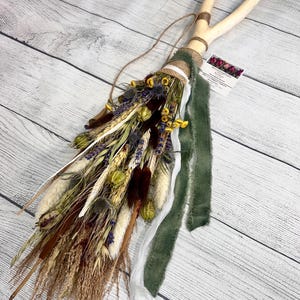 Floral Witch Broom, Harvest Besom, Floral Wall Decor, Altar Besom, Protection Besom Broom, - Etsy