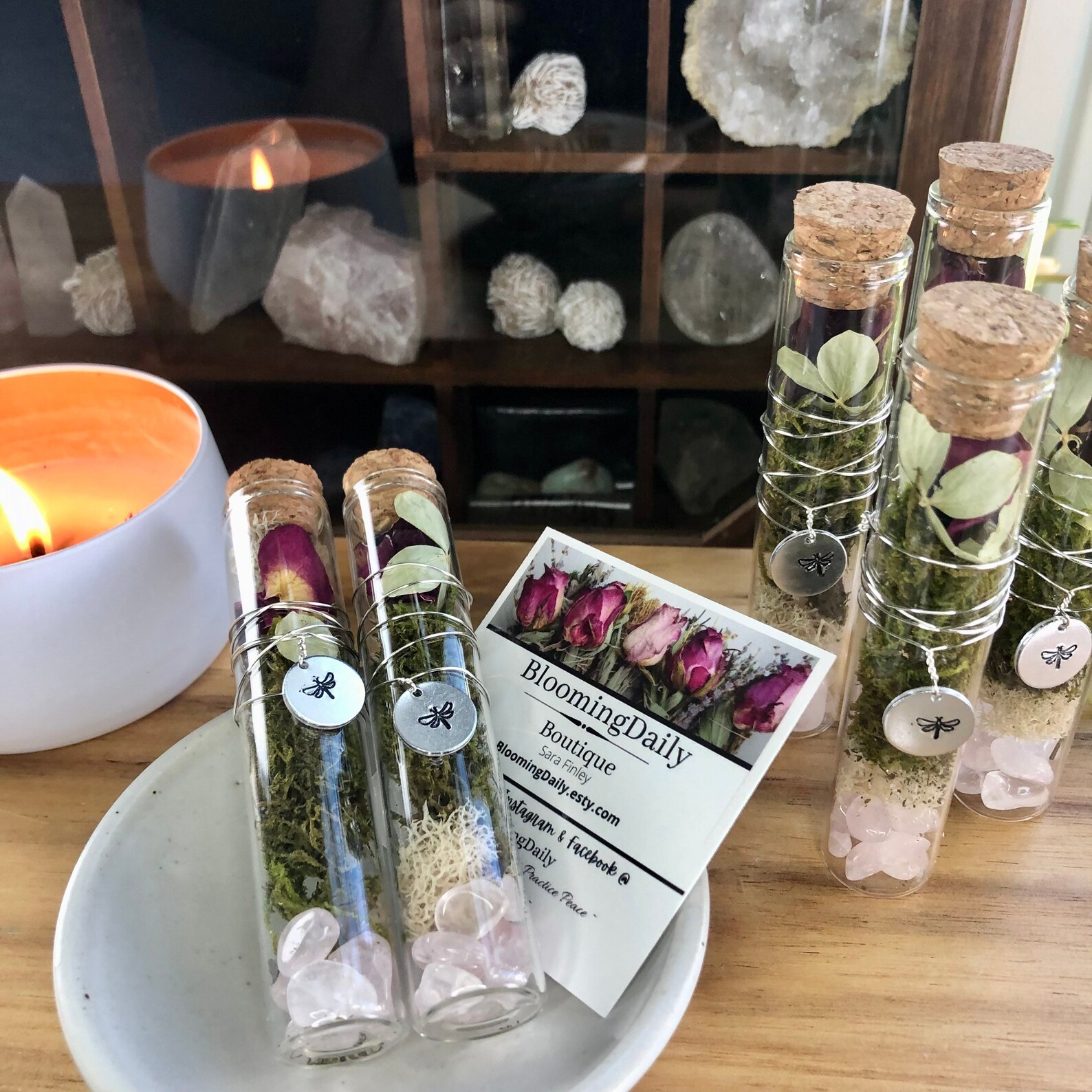 Terrarium Intention Jar Botanical & Crystal Spell Jar Fairy - Etsy