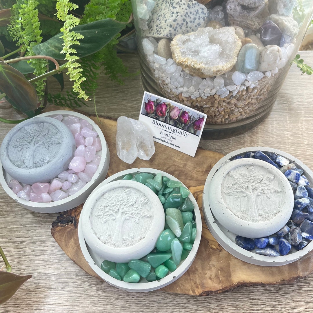 Concrete Room Diffuser W/ Crystals, Passive Diffuser, Aromatherapy Room ...