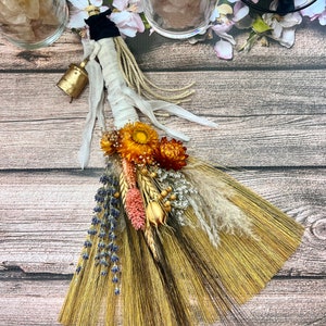 Floral Witch Broom, Harvest Besom, Floral Wall Decor, Altar Besom, Protection Besom Broom, - Etsy