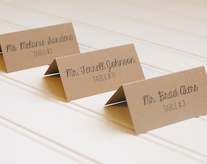 Kraft Paper Place Cards Table Numbers Rustic Wedding Etsy kraft-paper-place-cards-table-numbers-rustic-wedding-etsy