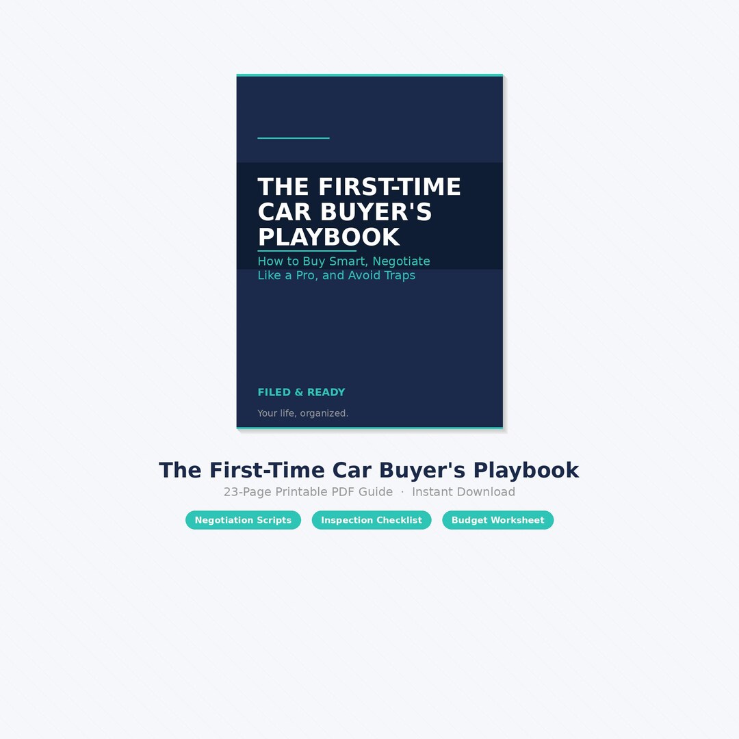 First Time Car Buying Guide PDF, Car Buyer Checklist, How to Buy a Car ...