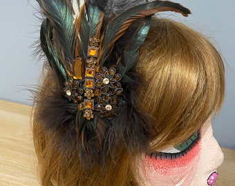 Steampunk Feather | Etsy UK